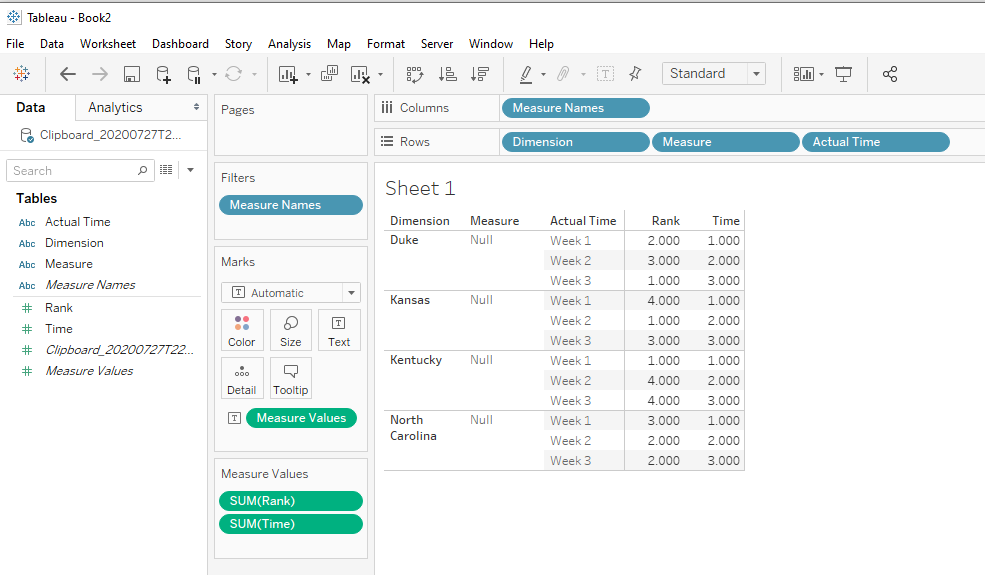 Does anyone know if you can copy data into Tableau Desktop?